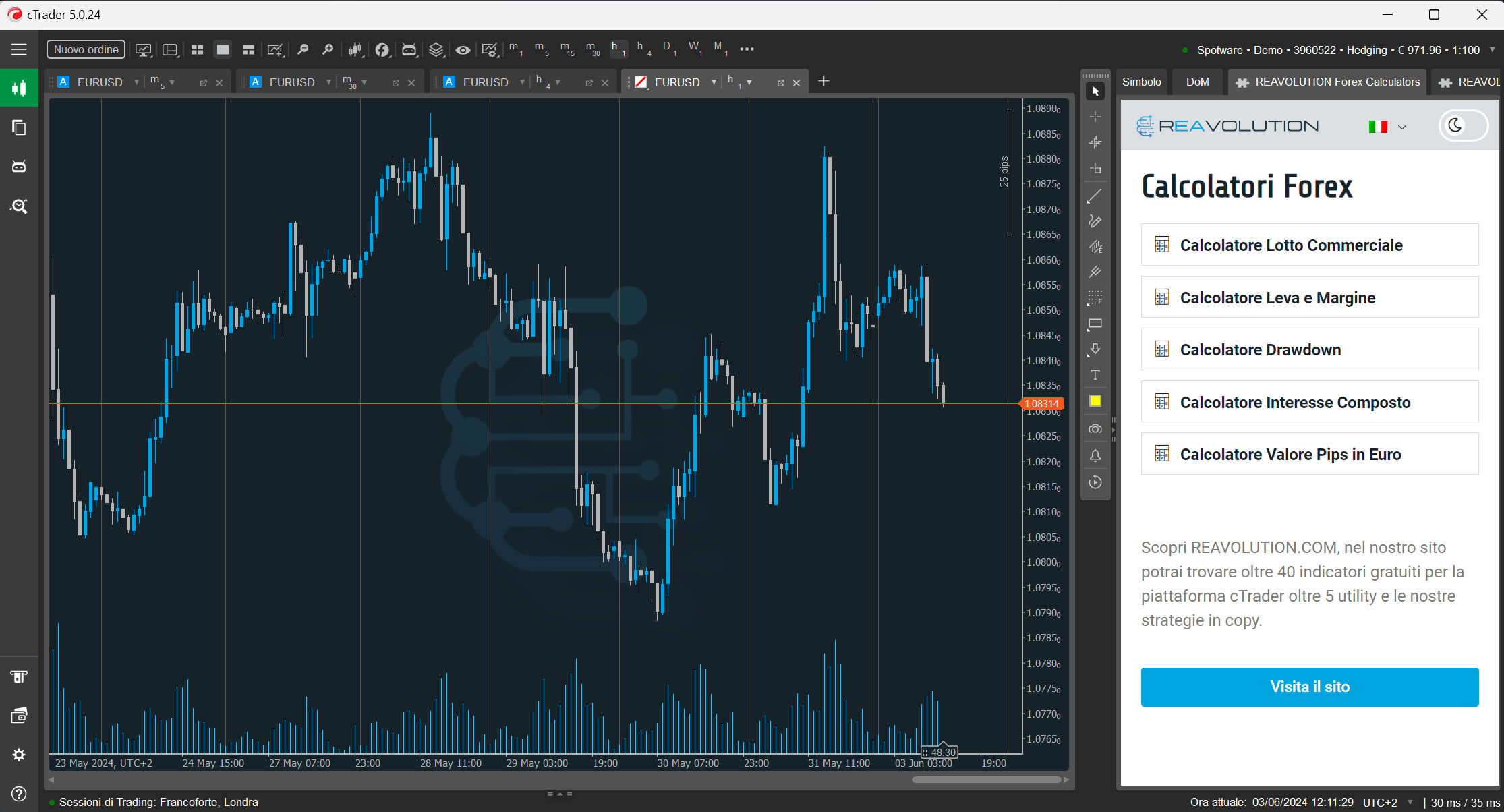 Rea Calculators Fx Plugin Algorithmic Forex Trading Ctrader Community